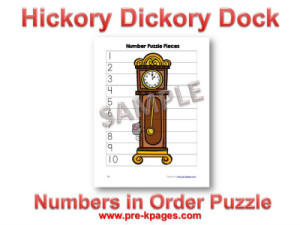 Hickory Dickory Dock Nursery Rhyme Activities