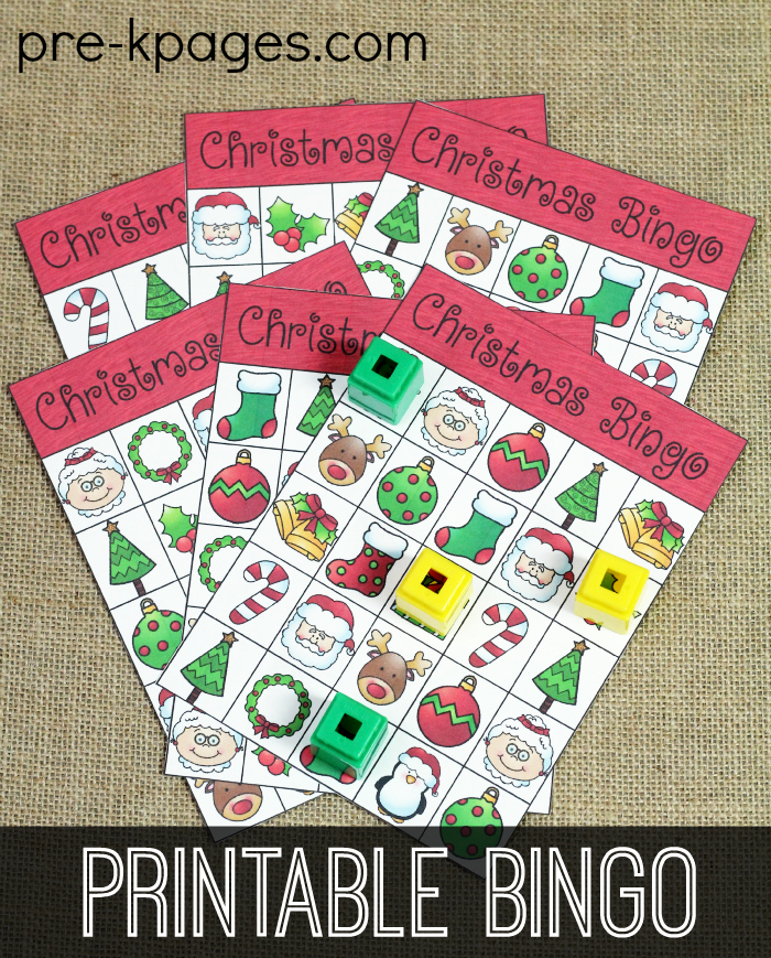 FREE Printable Christmas Bingo Pre K Pages