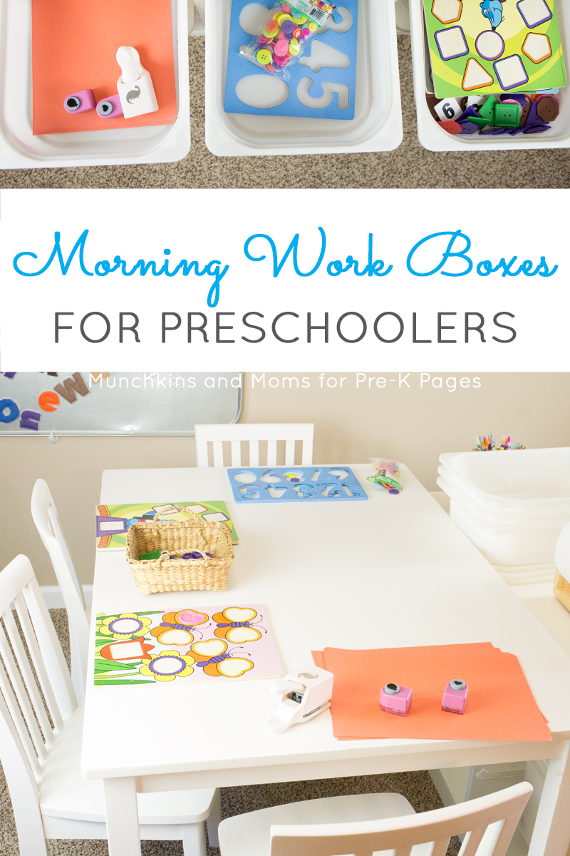 Morning Work Boxes For Preschool Pre K Pages
