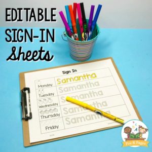Daily Sign In Sheets for Your Preschool Classroom - Pre-K Pages